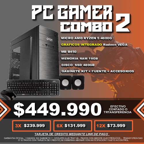 COMBO 2 PC GAMER RYZEN 5 4600G – Grupo Gamer